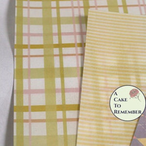 3 Sheets of Coordinating Pink and Yellow Printed Edible Paper for Cake ...