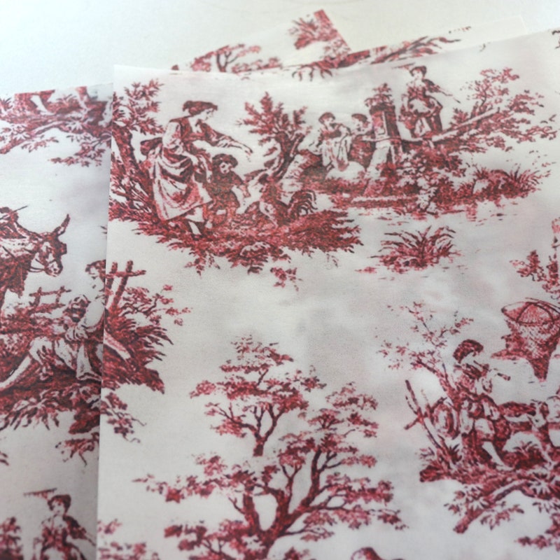 Red Toile Paper - Etsy
