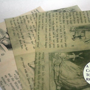 3 Full Sheets Wafer Paper Alice's Adventures in Wonderland Book Page ...