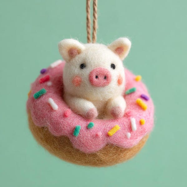 Felt Pig - Etsy