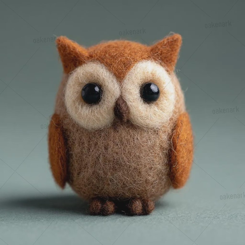 Needle Felted Owl Figurine, Wool Bird Statue, Woodland Nursery Decor - Etsy