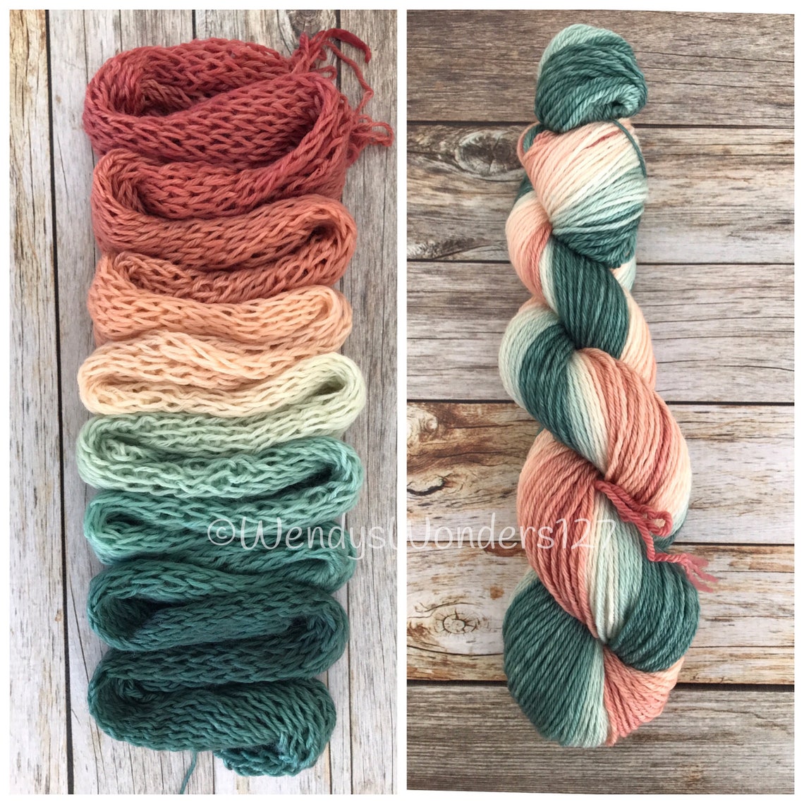 Gradient Yarn Hand dyed yarn Worsted Weight Large skein | Etsy