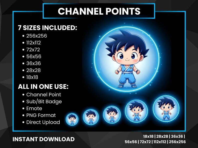 Cute Anime Boy Channel Points Badge | Twitch Sub Badge, Kick Emote ...