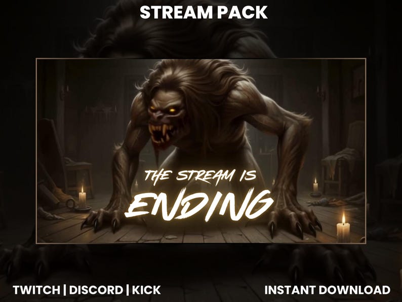 Demon Stream Overlay Pack | Animated Twitch Screens & Panels - Etsy