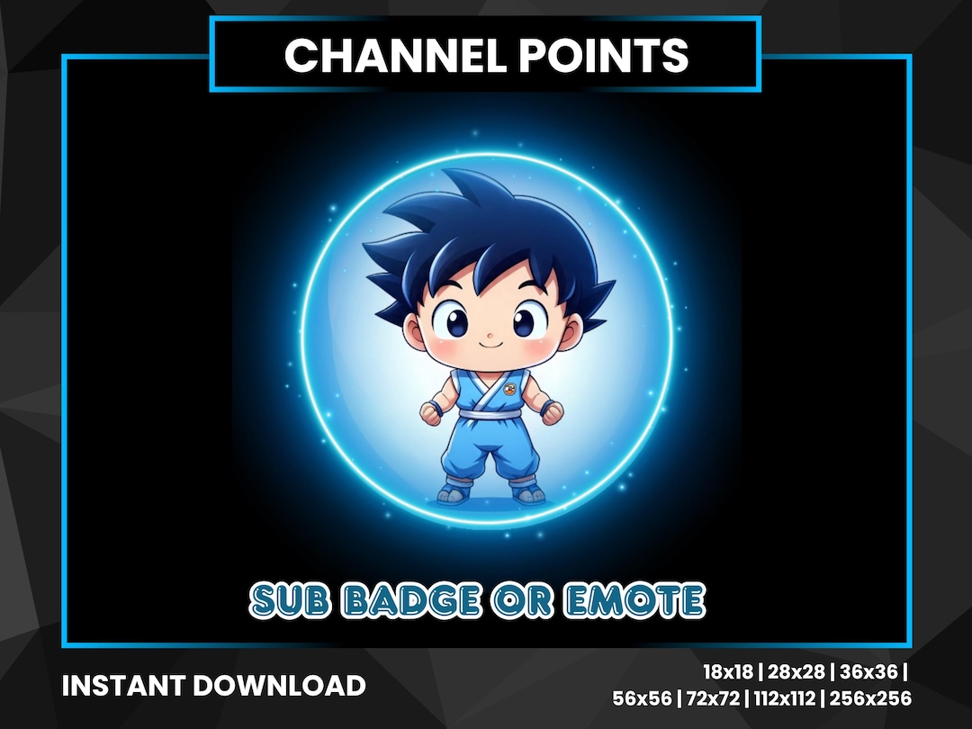Cute Anime Boy Channel Points Badge | Twitch Sub Badge, Kick Emote ...