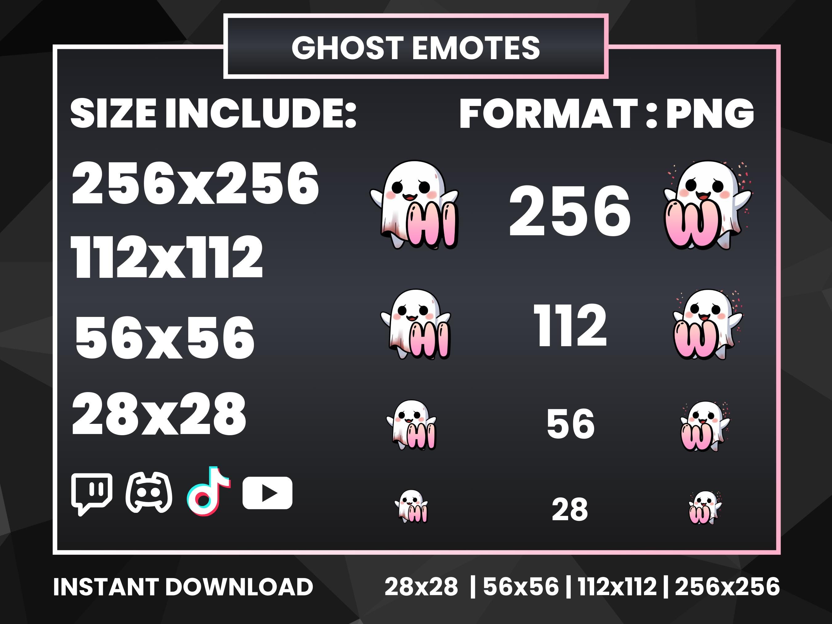 Cute Ghost Stream Emotes Pack for Twitch, Discord, Kick - Etsy