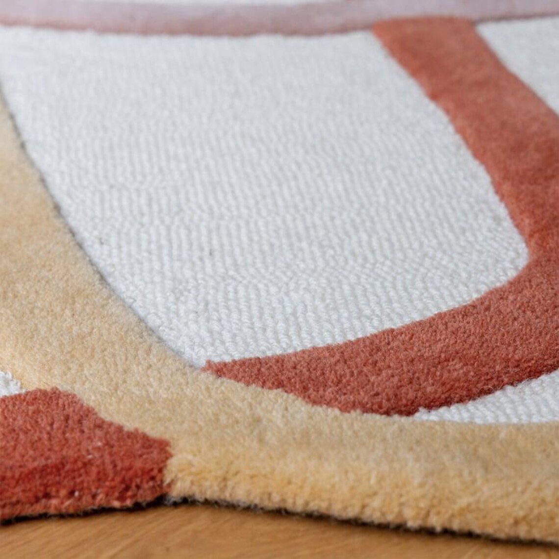 Hand Tufted Wool Rug: Irregular Shape Abstract Rug - Etsy