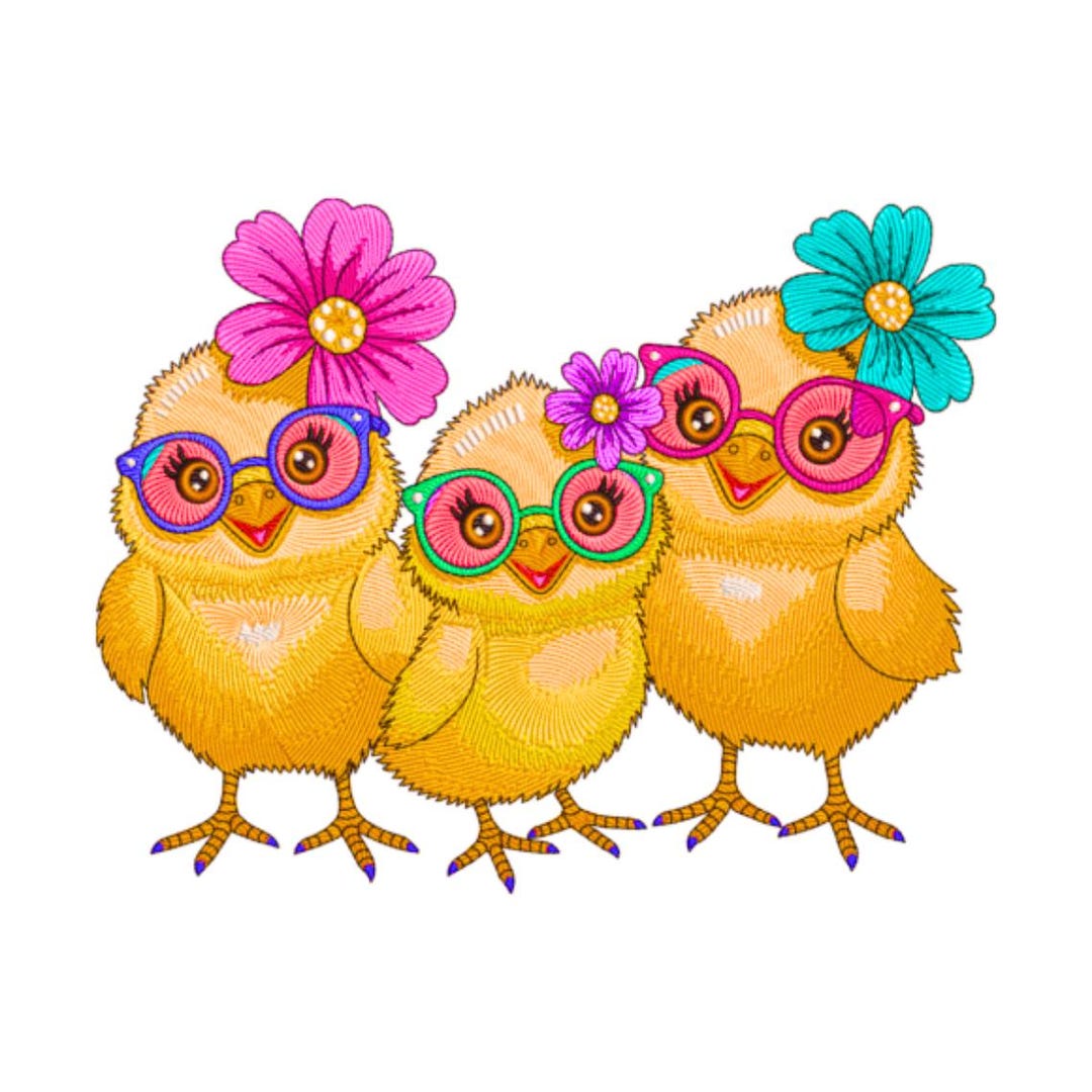 Funny Chicken Embroidery Design Bundle Floral Chicken Machine ...