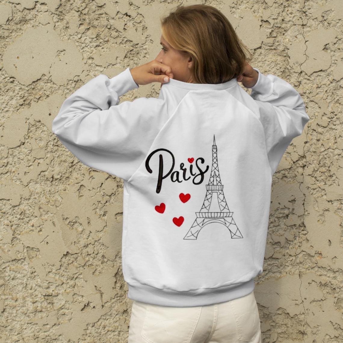 Paris Eiffel Tower Embroidery Design, Charming 4 Size Options for ...