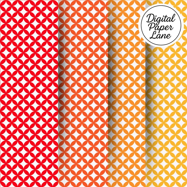 Rainbow Geometric Diamond Lattice Tile Pattern Digital Paper- 24 ...