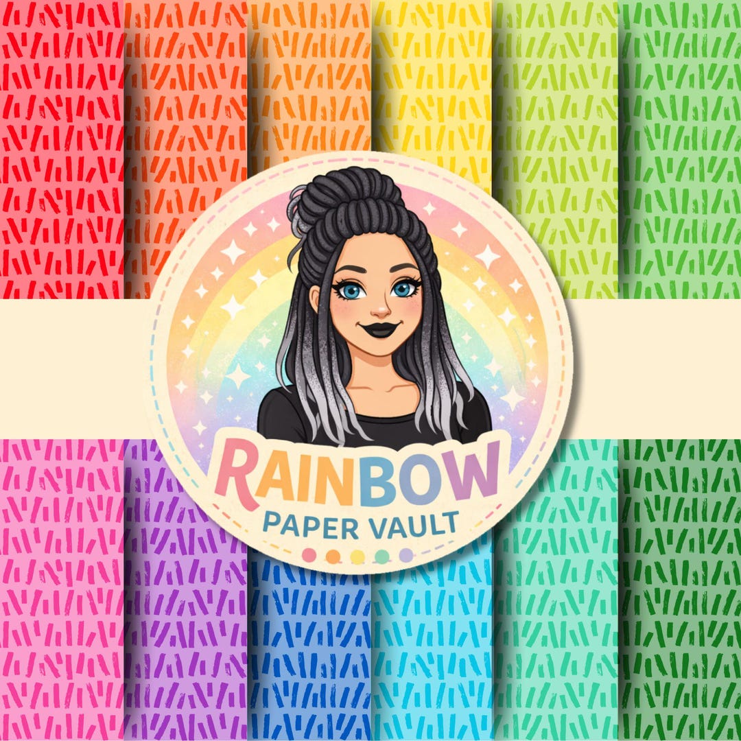 Rainbow Sprinkle Dash Digital Paper Pack – Hand Drawn Confetti Pattern ...