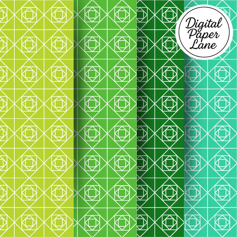 Rainbow Geometric Diamond Tile Digital Paper – 12 Seamless Bright ...