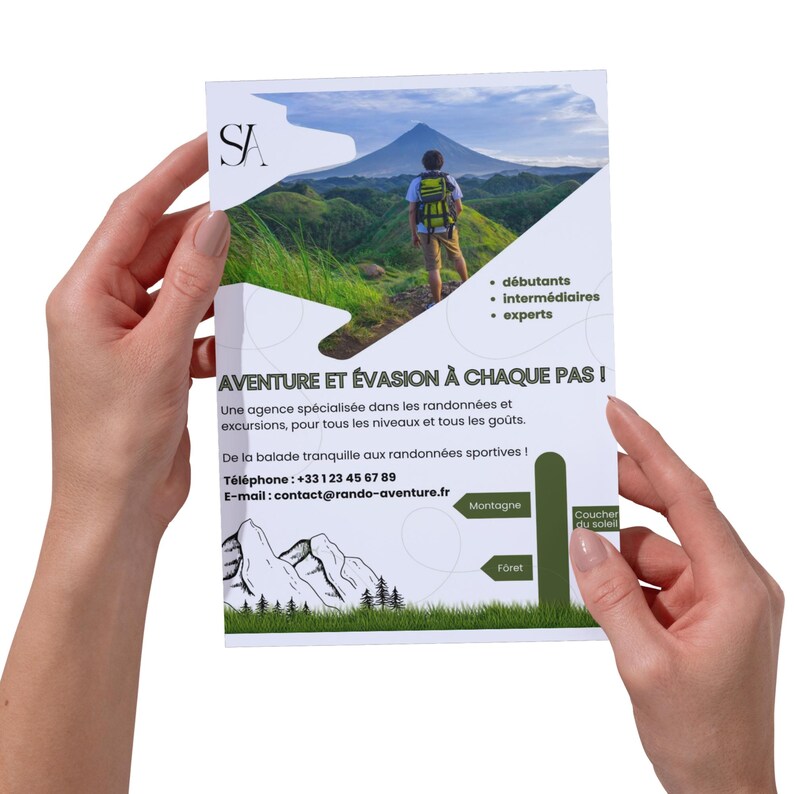 Editable Hiking Poster | Adventure Agency Flyer | Hiking Canva Template ...