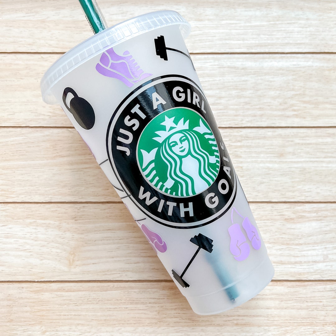 Gym Cup Workout Starbucks Reusable Cup Girls Who Lift - Etsy