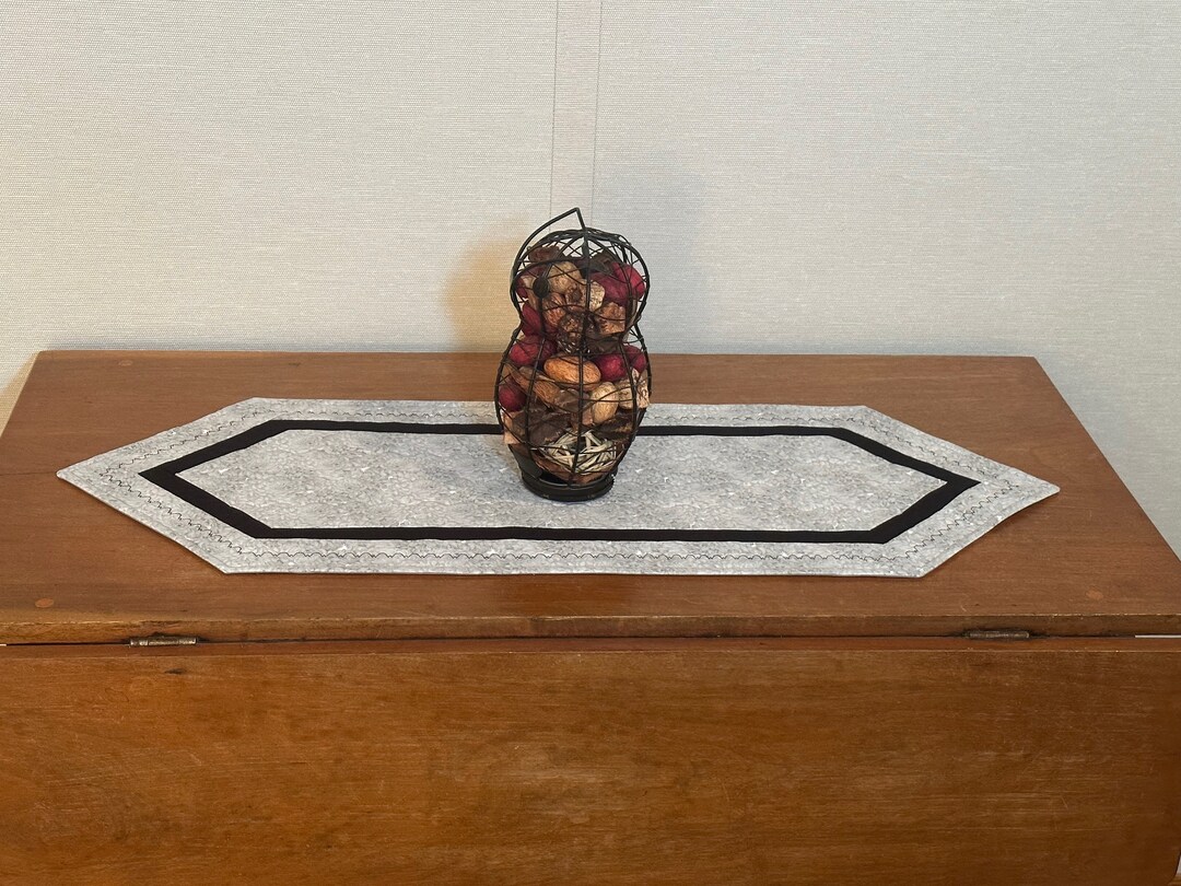 Quilted Small Table Runner, Ready to Ship, Handmade Gift Table Topper ...