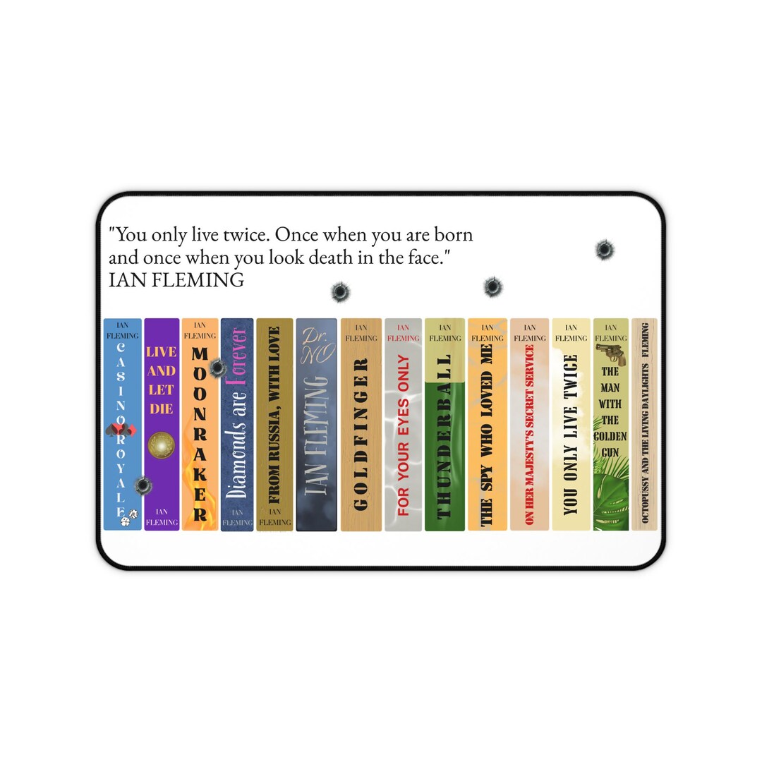 Classic Book Spine Collection Desk Mat | Literary Library Mousepad - Etsy