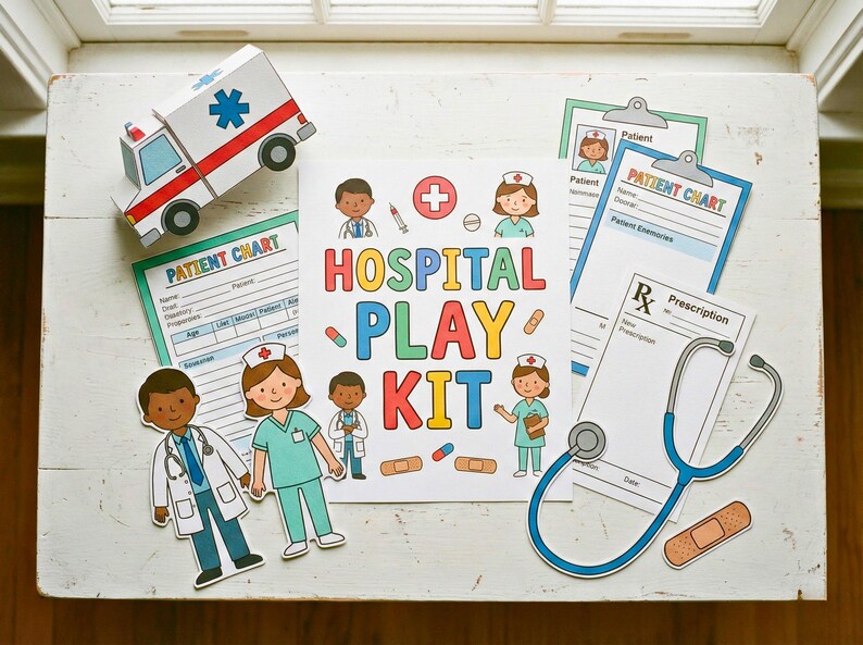 Ultimate Hospital Dramatic Play Kit | 40+ Pcs Doctor Pretend Play Set ...