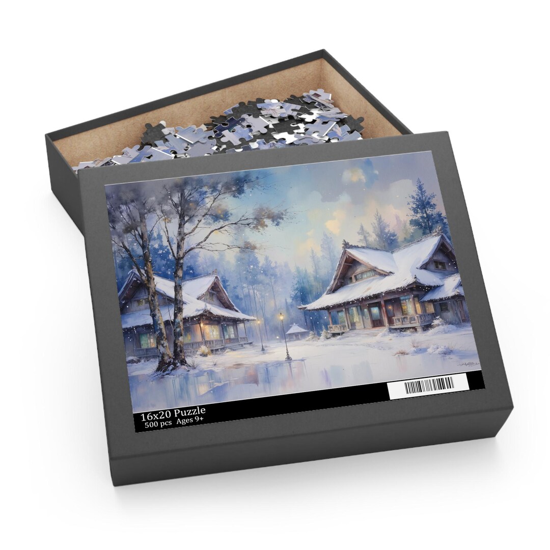 Jigsaw Puzzle | 120, 252, 500-piece Winter Wonderland Puzzle - Etsy
