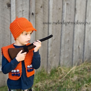 Hunting Vest Crochet Pattern ~ Crochet Hunting Pattern ~ Hunter Costume ...