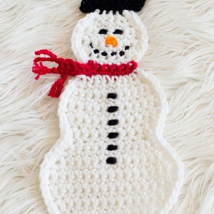 Snowman Pot Holder Crochet Pattern - Etsy