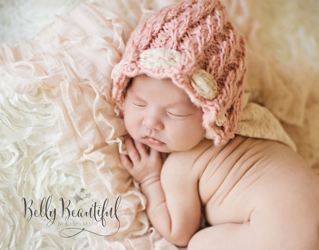 Bonnet Photo Prop Knitting Pattern - Knit Photography Prop Pattern ...