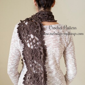 Lace Scarf Crochet Pattern ~ Light Scarf Crochet Pattern ~ Spring Scarf ...