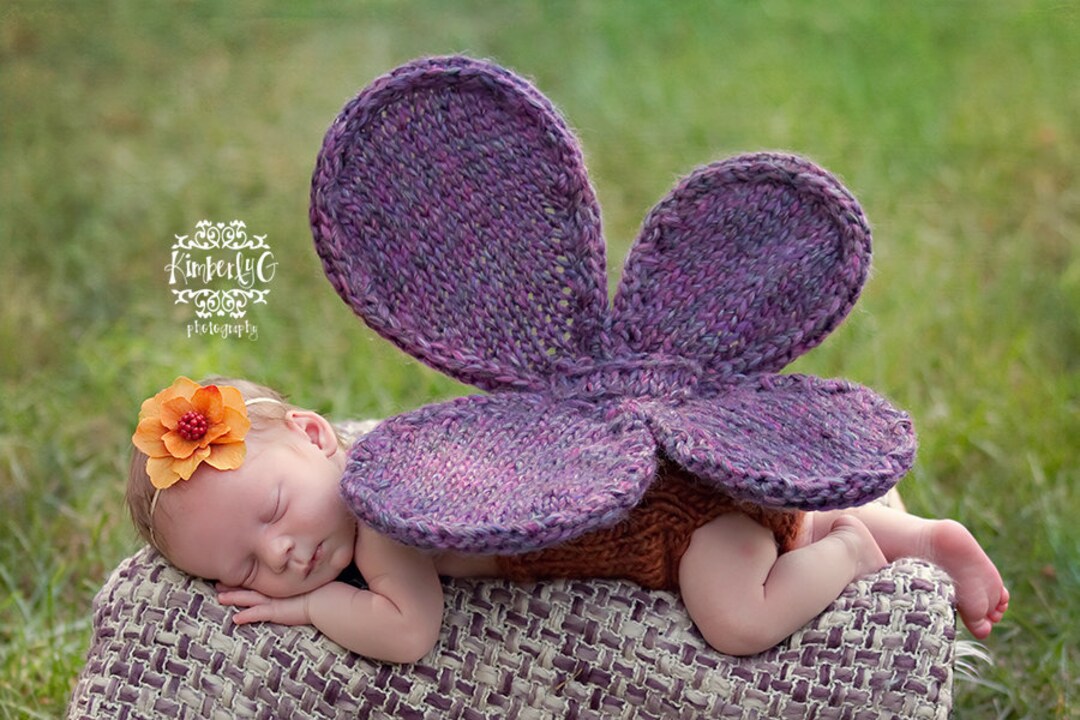 Knitting Pattern - Baby Butterfly Pattern - Newborn Photo Prop Pattern ...