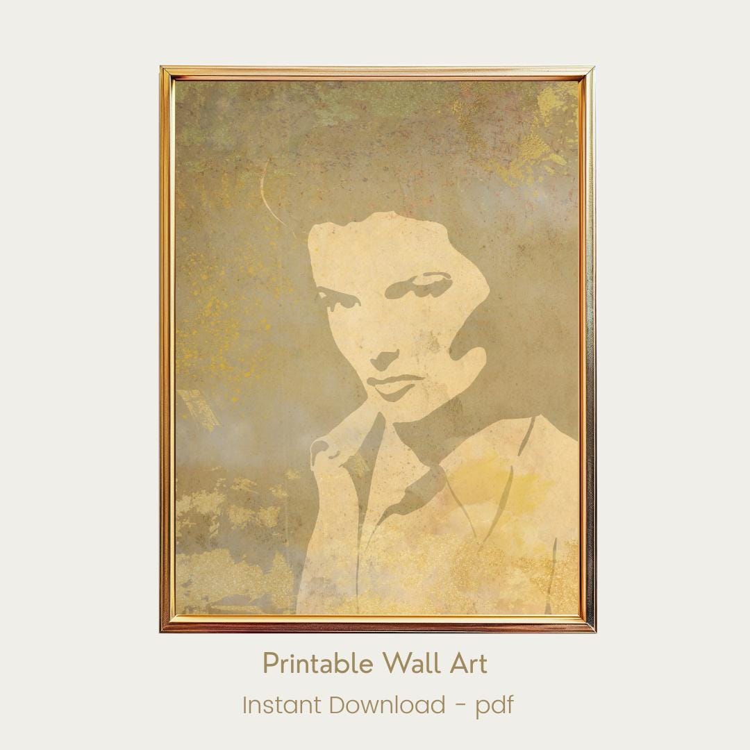 Vintage Actress Wall Art - Printable Old Hollywood Poster, Instant ...