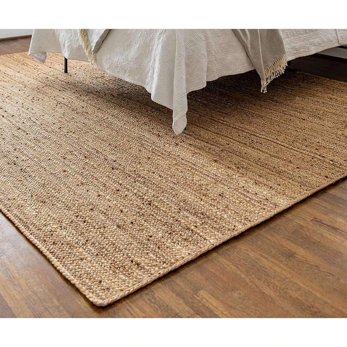 Natural Jute Rug Jute Braided Rug 8X10 Bohemian Jute Rug Rectangular ...