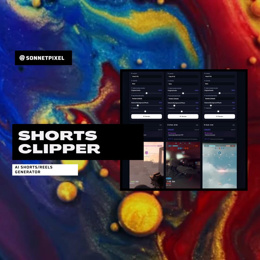 AI Youtube Shorts Generator, Viral Tiktok Video Clipper, Auto Reels ...