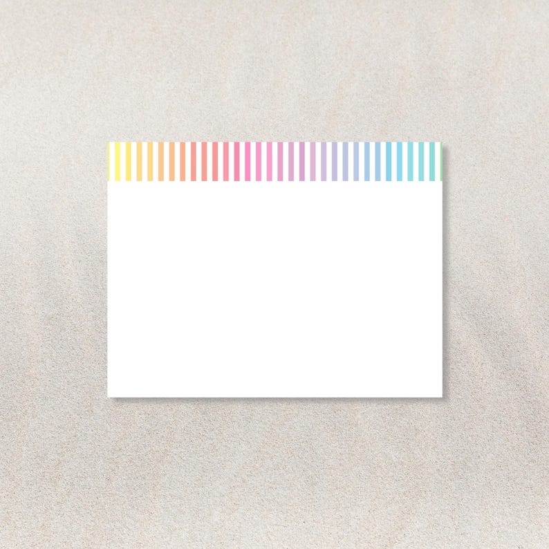 4 X 3 Sticky Notes | Pastel Stripes Collection - Etsy