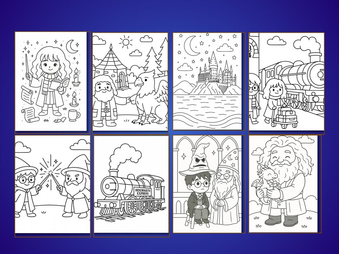 Harry Coloring Pages – Printable Kids Activity - Etsy
