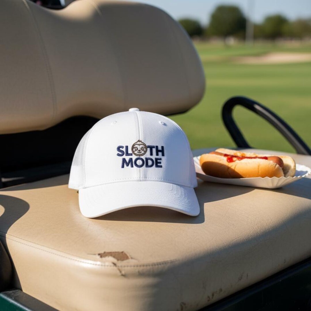 Sloth Mode Golf Cap | Funny Golf Hat for Slow Players | Embroidered ...