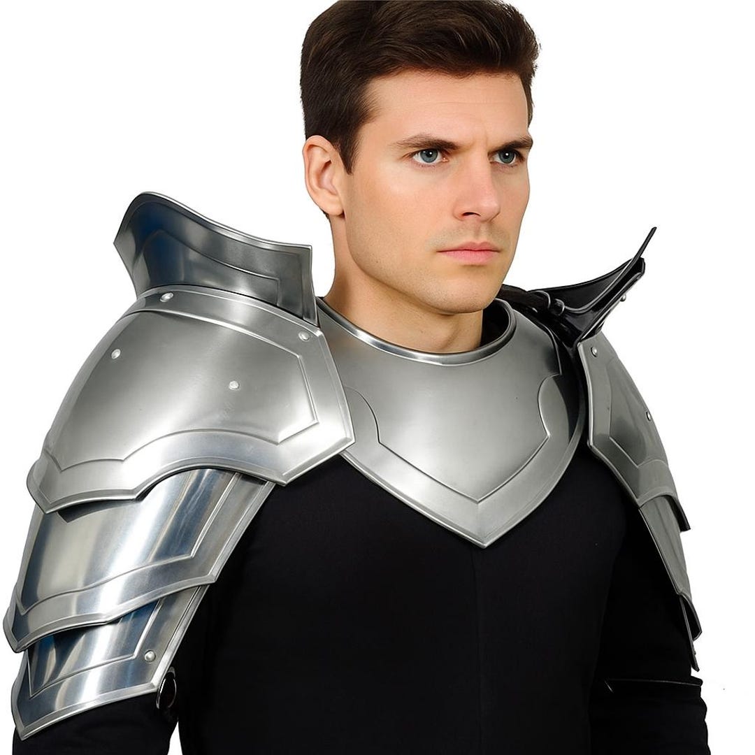 Medieval Knight Armor Set, Steel Pauldrons Gorget, Warrior Cosplay ...