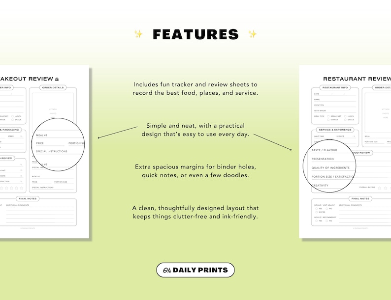 Restaurant & Takeout Review Tracker: Minimal Fun Dining and Takeaway ...