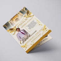 Church Anniversary Program Template | Golden Yellow Black (11x8.5 ...
