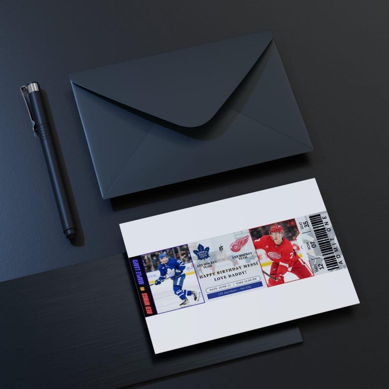 Customizable Hockey Ticket Template: Surprise Fan Gift (canva PDF) - Etsy