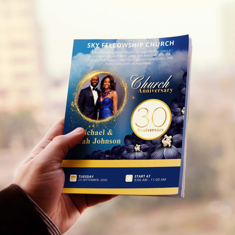 Editable Church Anniversary Program Brochure (digital Download) - Etsy