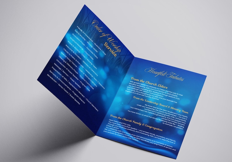 Church Anniversary Program Template, Pastor Appreciation, Bi-fold ...