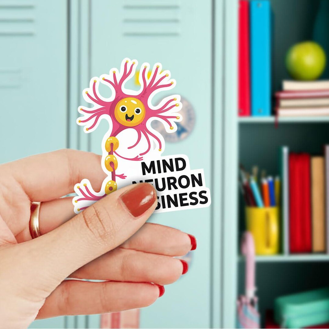 3 Pcs Mind Neuron Business Sticker – Funny Neuroscience Pun Vinyl Decal ...