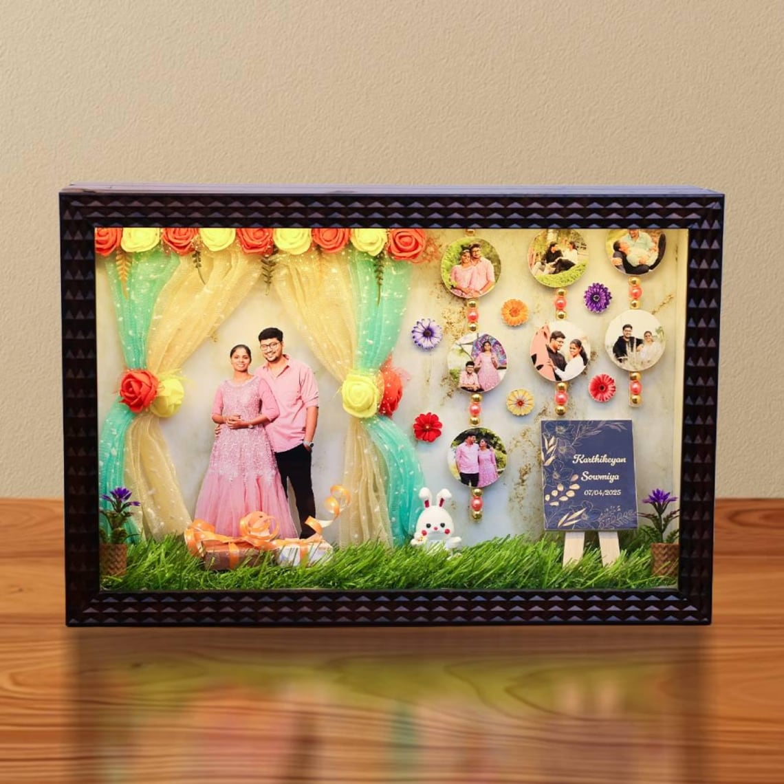 Personalized 3D Miniature Wedding Anniversary Photo Frame Gift - SMAC ...