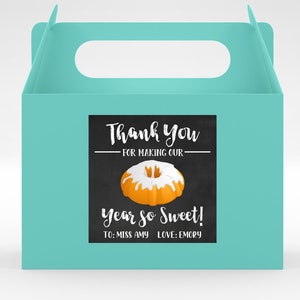 Teacher Appreciation Card Bundt Cake Teacher Appreciation Tag Teacher ...