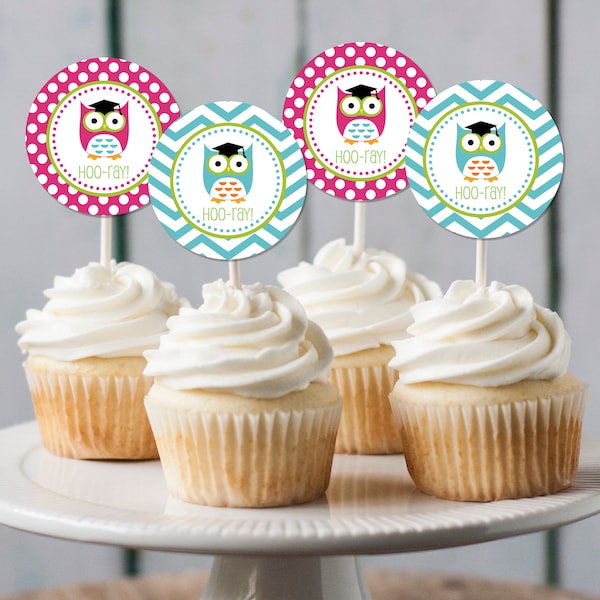 Owl Cupcake Toppers - Etsy