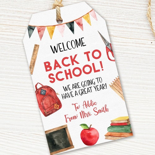 EDITABLE Back to School Teacher Gift Tags Printable First Day - Etsy