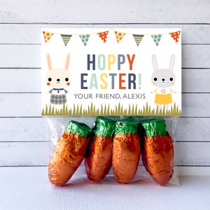 Hoppy Easter Treat Bag Topper - Kids Easter Party Favors - Easter Bunny ...