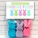 Easter Treat Bag Topper Easter Printable My Favorite Peeps - Etsy