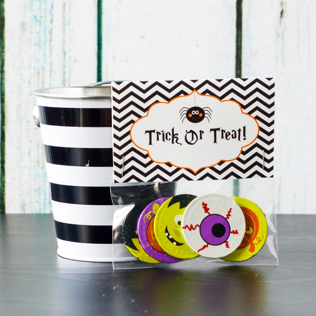 Printable Halloween Trick or Treat Bag Topper for School or Trick or ...