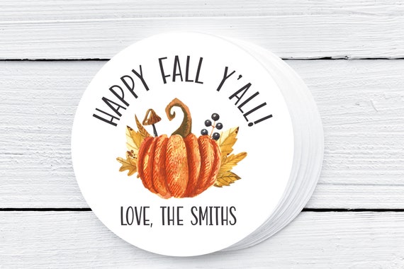 Happy Fall Y'all Favor Tags - Printable Halloween Tags - Edit and Print ...