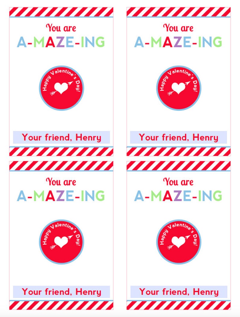 Maze Valentine Kids Valentines Classroom Valentines - Etsy