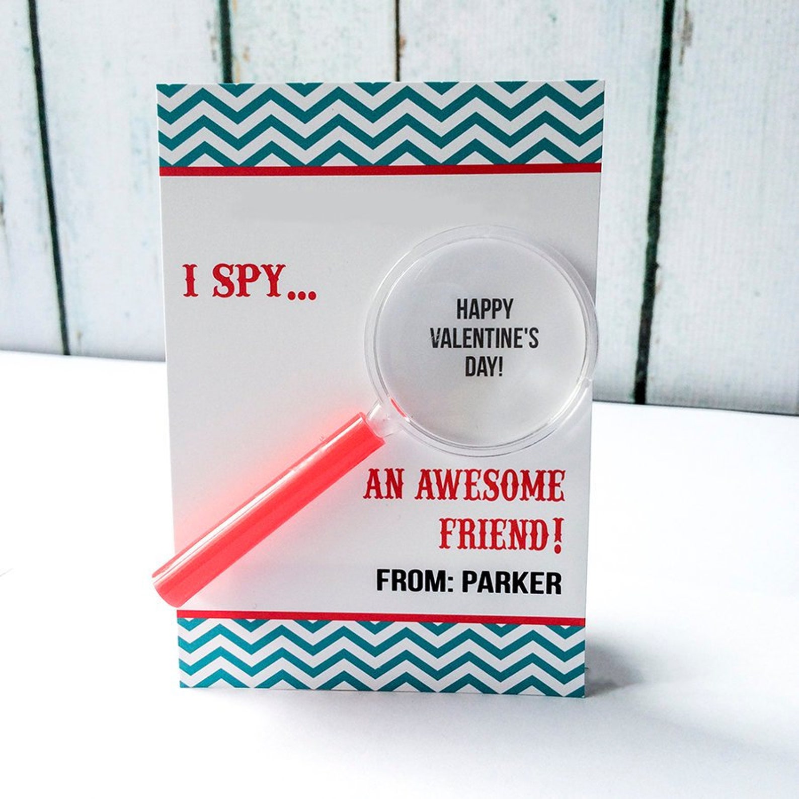 Magnifying Glass Valentine I Spy Kids Valentine Non-candy - Etsy